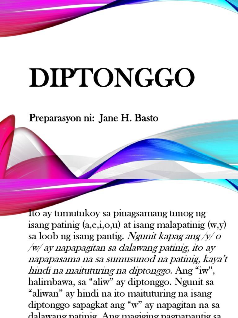 Diptonggo Etc | PDF