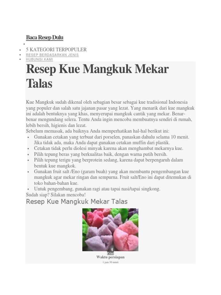 Baca Resep Dulu | PDF