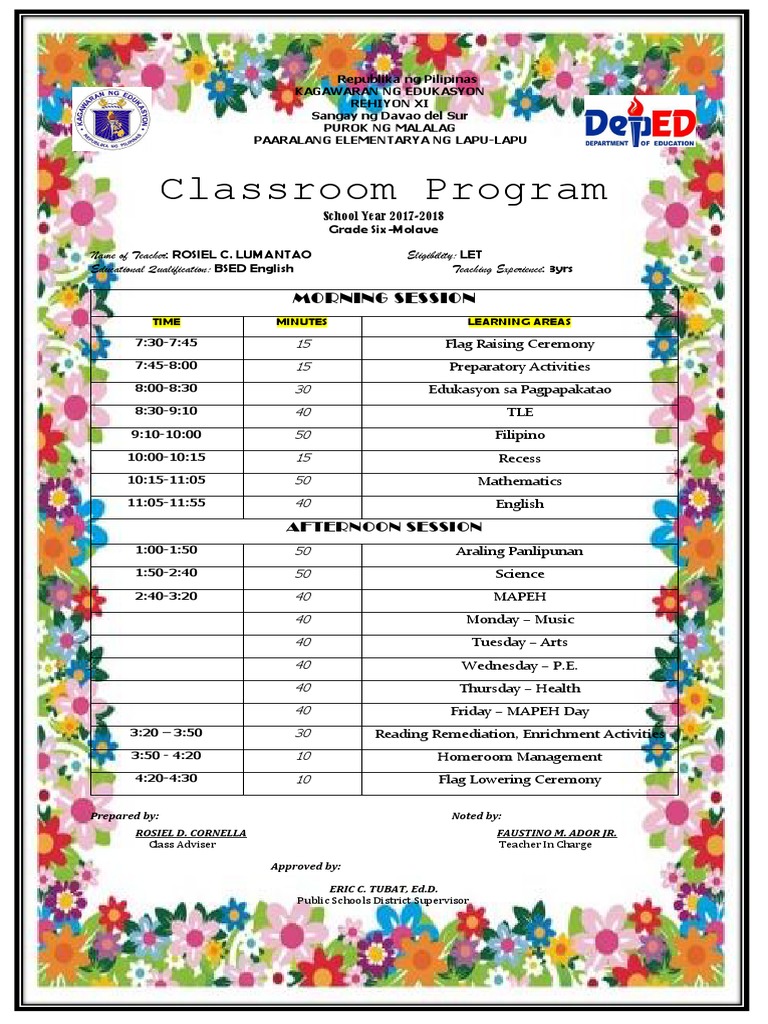 Class Program | PDF