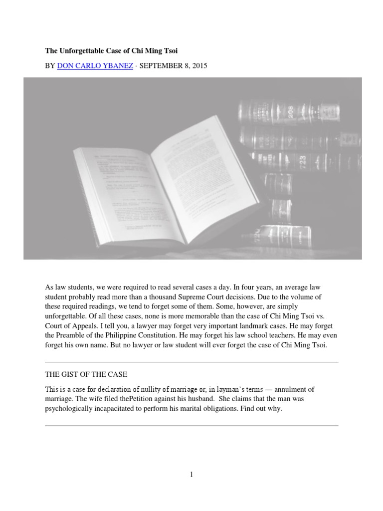 Chi Ming Tsoi: Landmark Marriage Case | PDF | Marriage | Wife