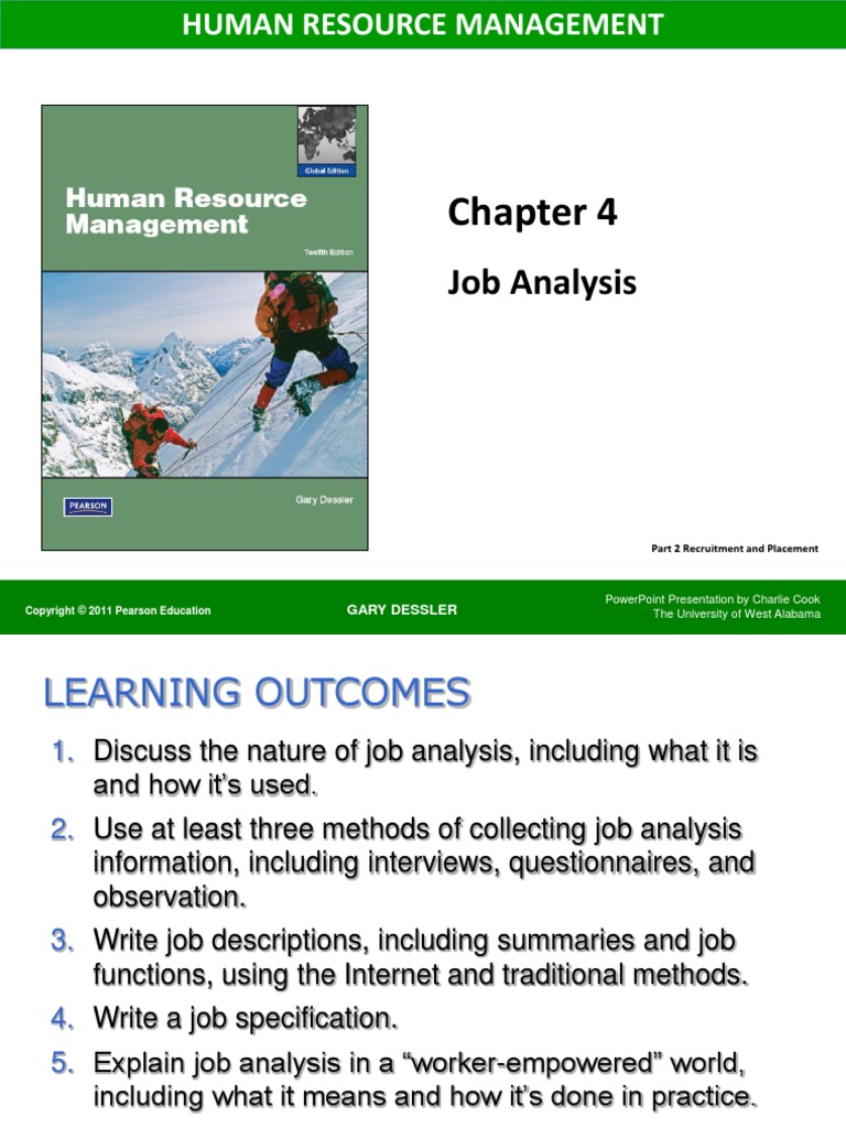 Chapter 4 Job Analysis & Talent Management Process | PDF | Competence ...