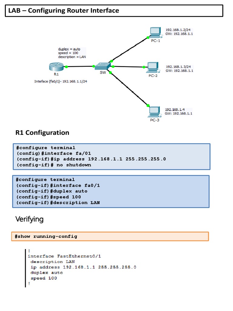 Cisco LAB | PDF | Ip Address | Router (Computing)