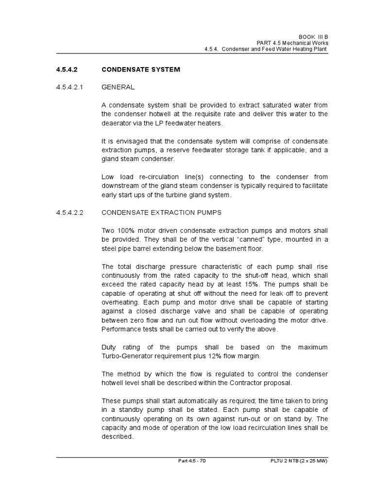 Condensate System | PDF | Pump | Chemical Engineering