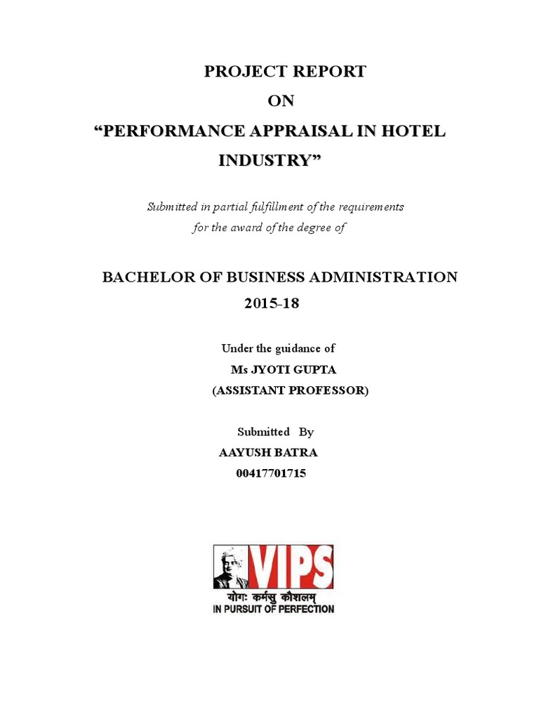 Hotel Industry Performance Appraisal Report | PDF | Performance ...