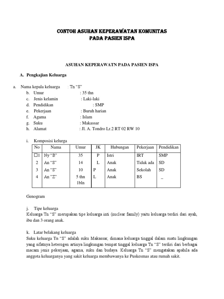 Contoh Asuhan Keperawatan Komunitas | PDF