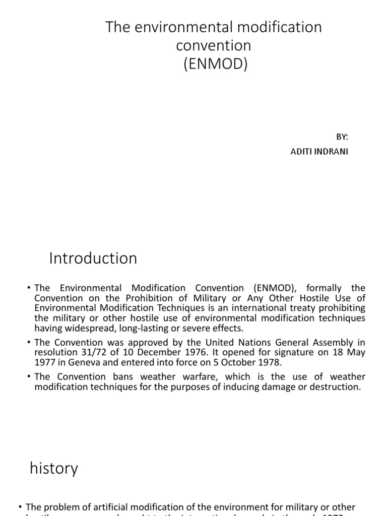 ENMOD | Download Free PDF | International Humanitarian Law ...