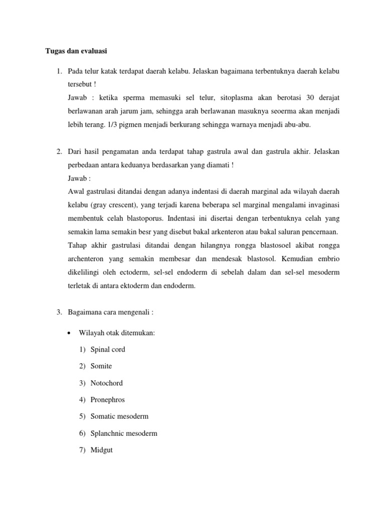 Proses Gastrulasi dan Struktur Embrio Katak | PDF