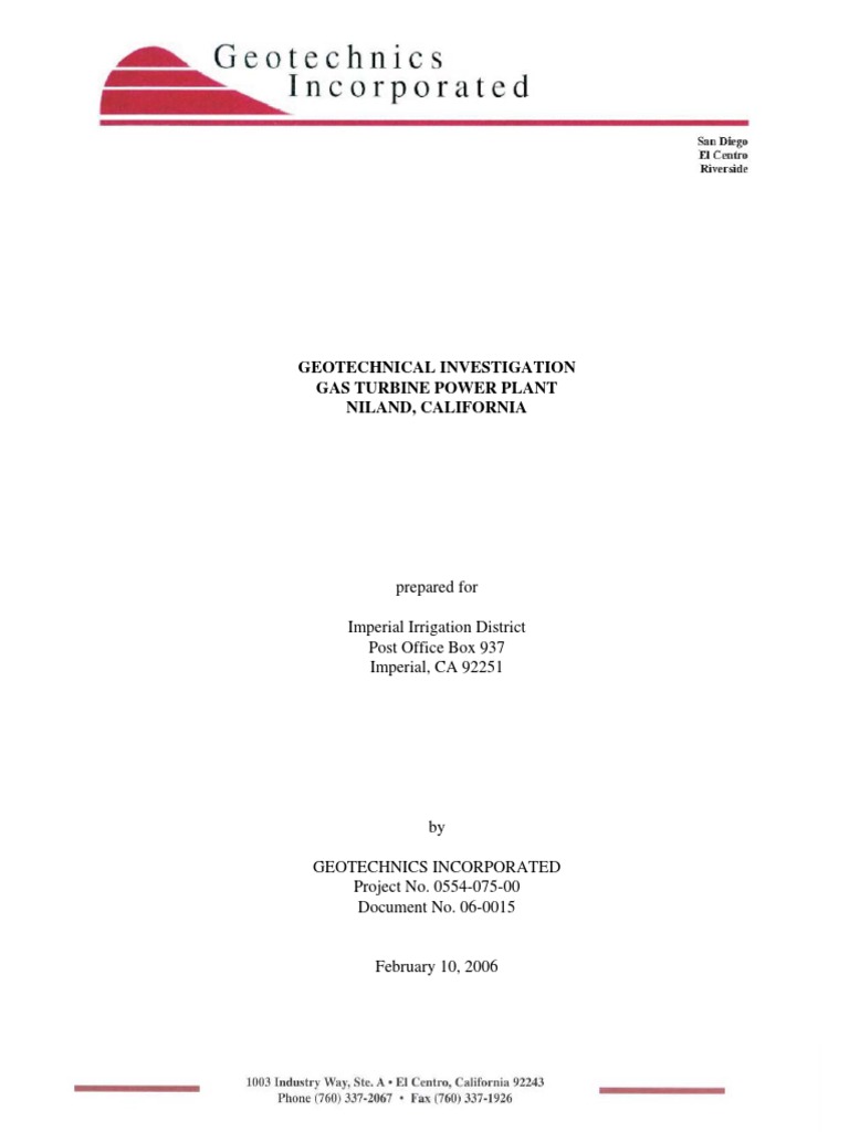 Appendix - C - Geotechnical Investigation - FINAL PDF | PDF ...