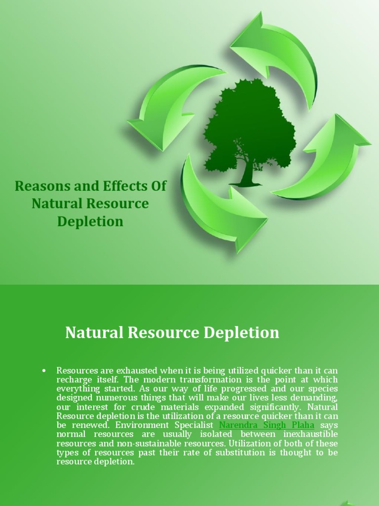 Reasons and Effects of Natural Resource Depletion | PDF | Resource ...