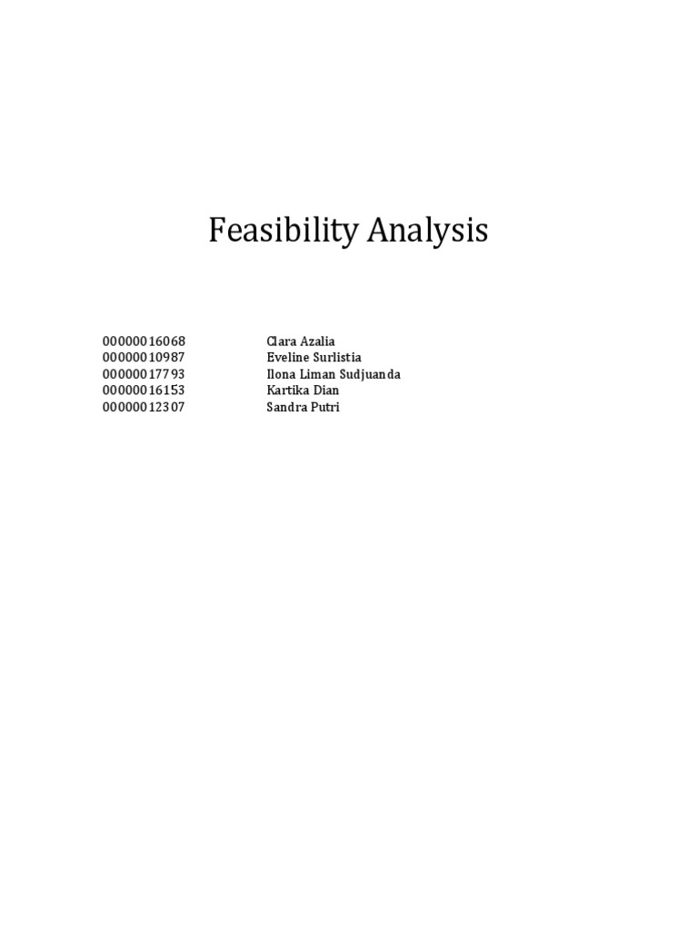 Feasibility Analysis Custom | PDF | Feasibility Study | Innovation