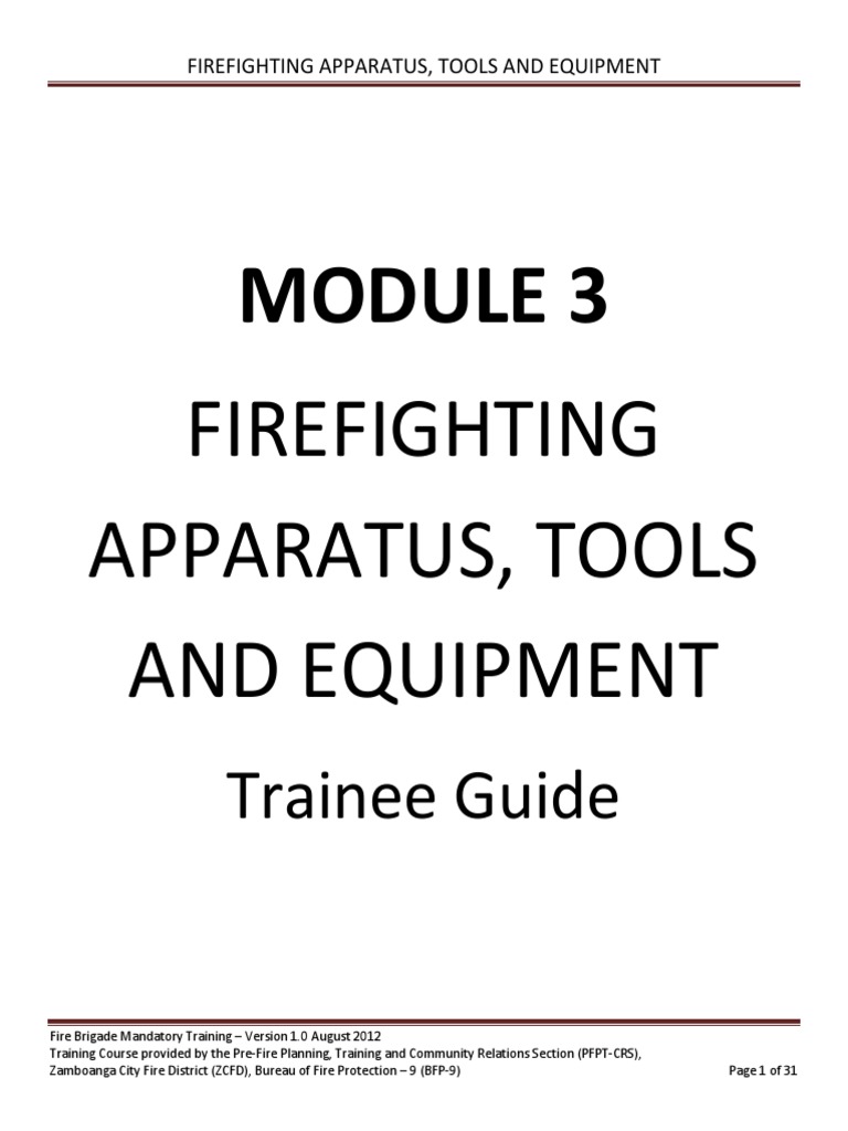 Firefighting Tools and Equipment Guide | PDF | Fire Engine | Firefighting