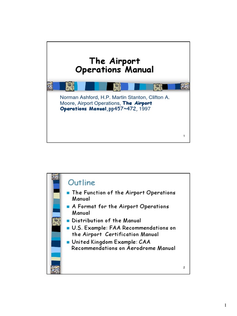 第三週The Airport Operations Manual | PDF | Airport | Runway