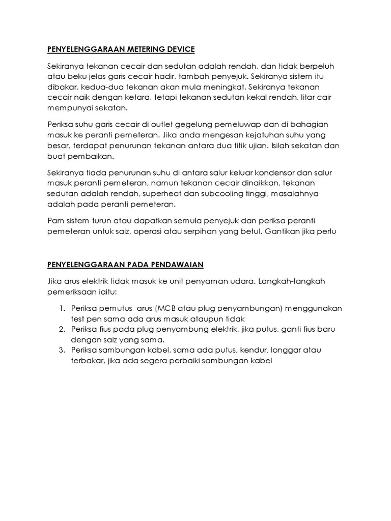Penyelenggaraan Metering Device | PDF