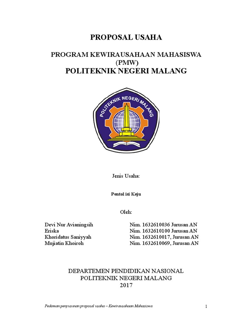 Contoh Proposal PMW Revisi-1 | PDF