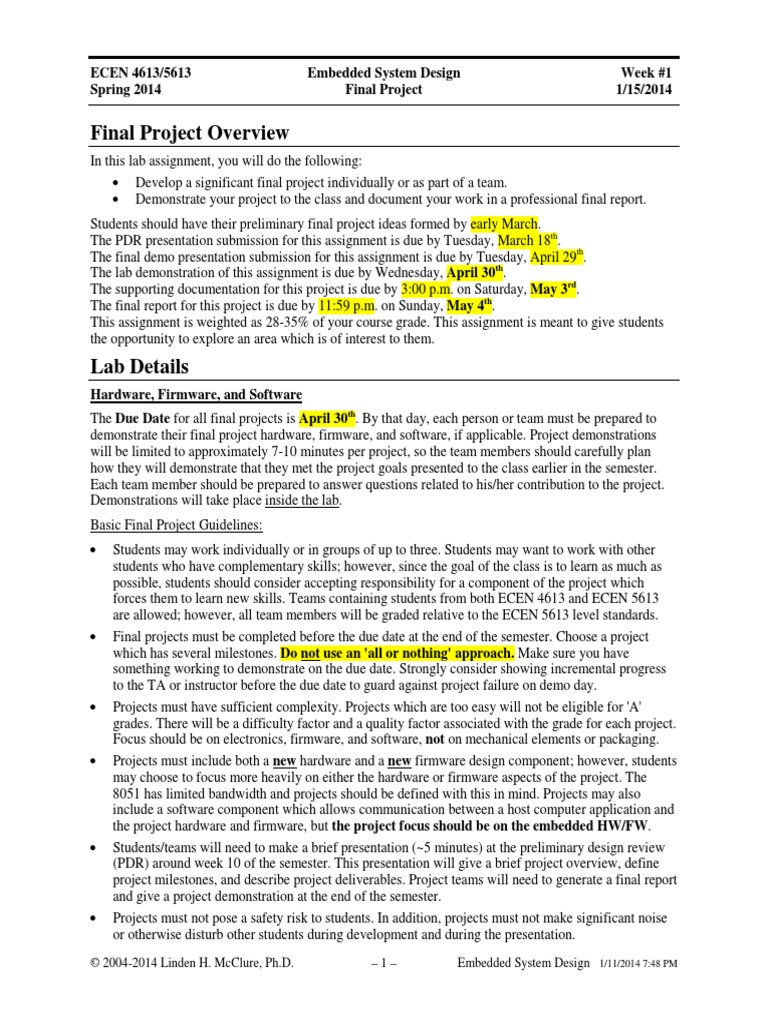 Embedded System Final Project Report | PDF | Microcontroller | Computer Network
