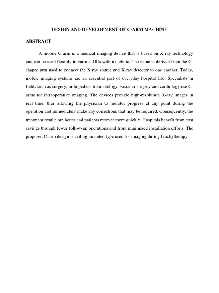 Design and Development of Carm | PDF