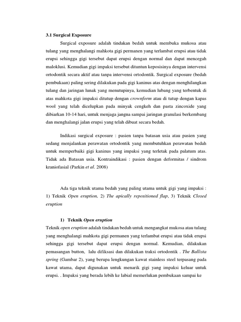Surgical Exposure Techniques for Impacted Teeth | PDF