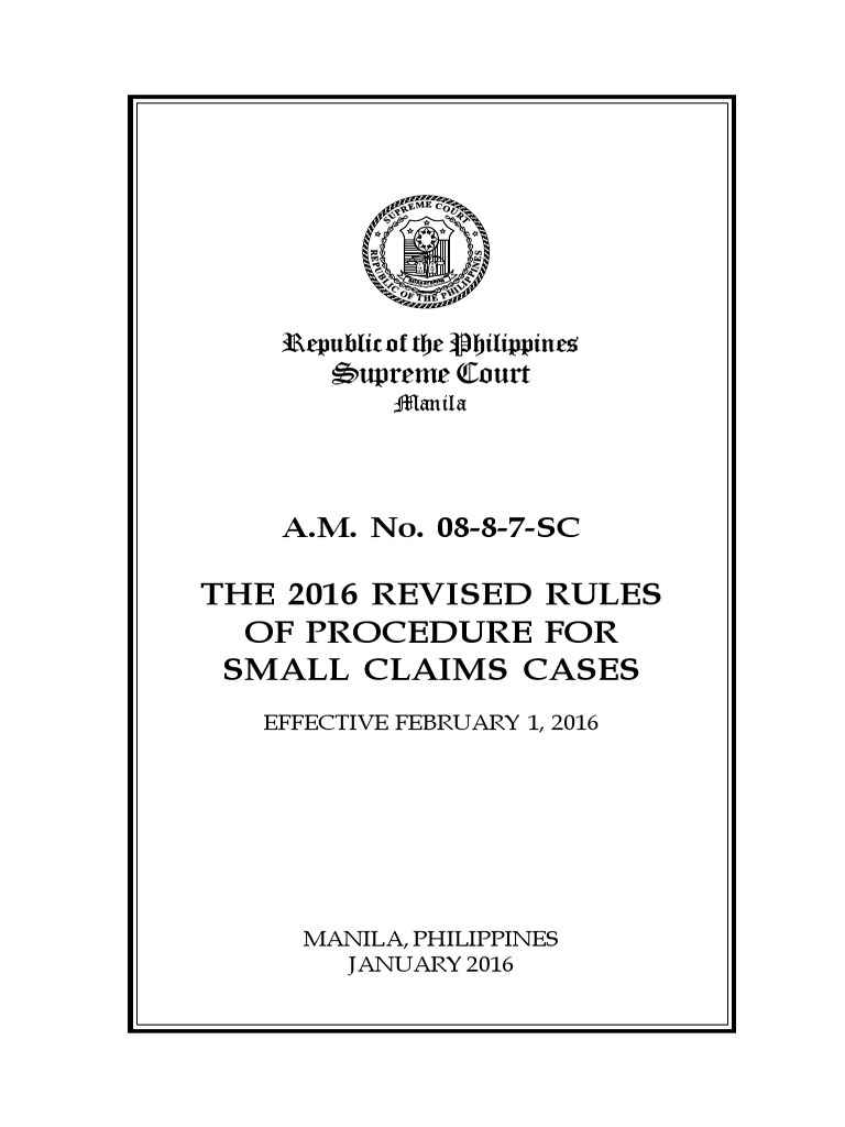 Small Claims Pamphlet PDF | PDF | Social Science
