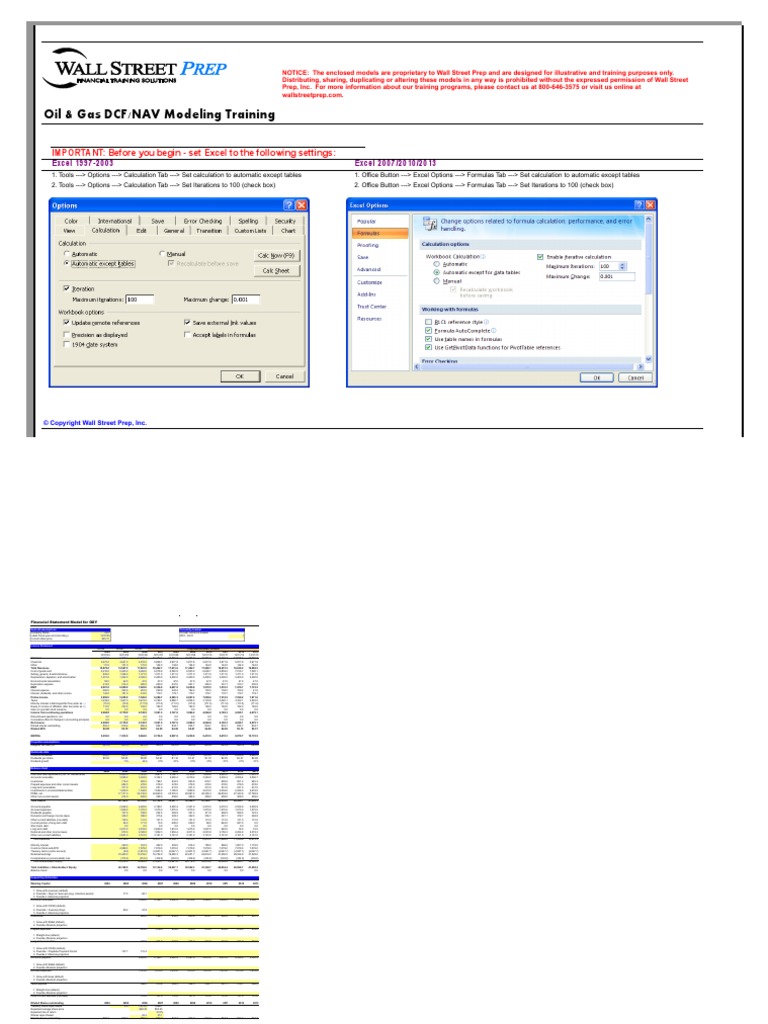 OilGas DCF NAV Model | Cost Of Capital | Free Cash Flow
