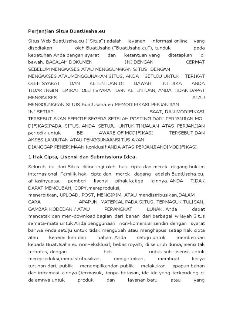 COntoh Disclaimer | PDF