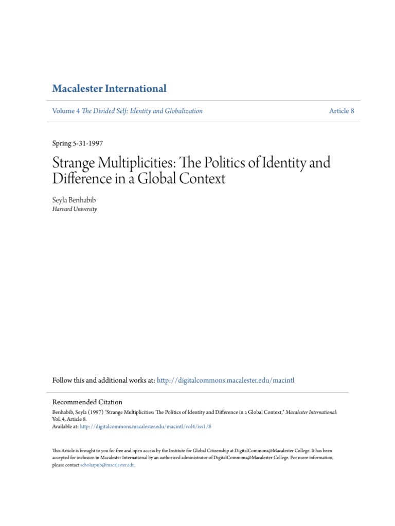 Global Identity Politics | PDF | Feminist Theory | Gender