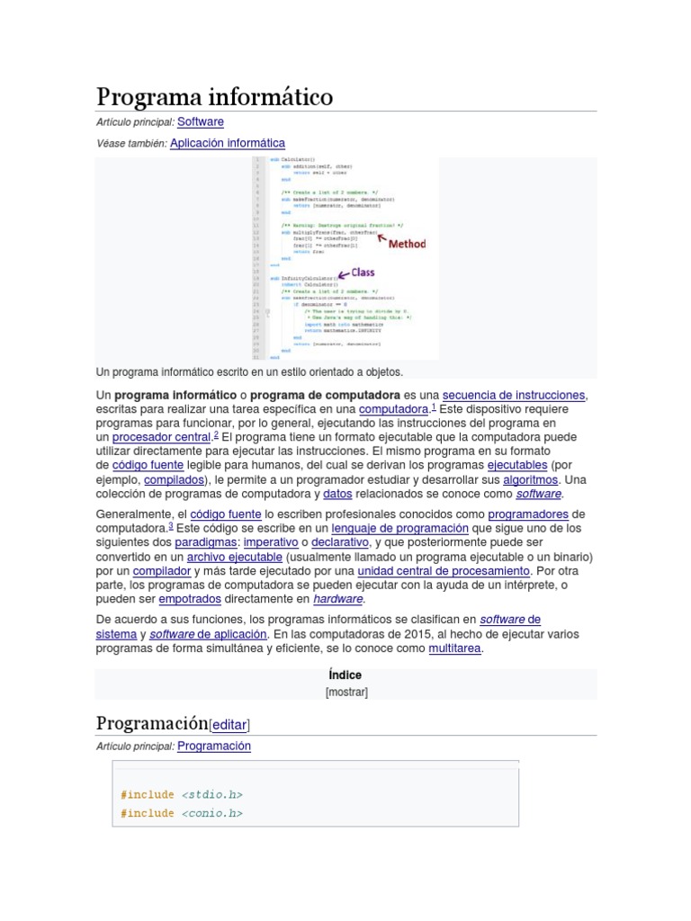 Progama Imformatico | PDF | Programa de computadora | Programación