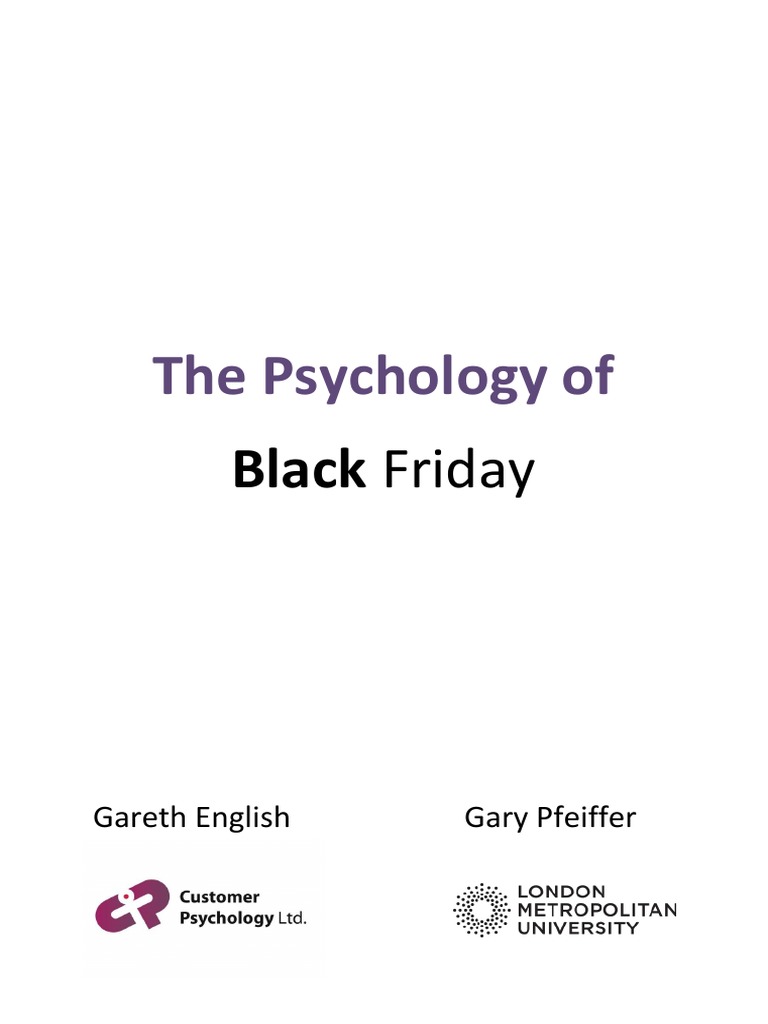 Black Friday: The Psychology Behind It | PDF | Black Friday (Shopping ...