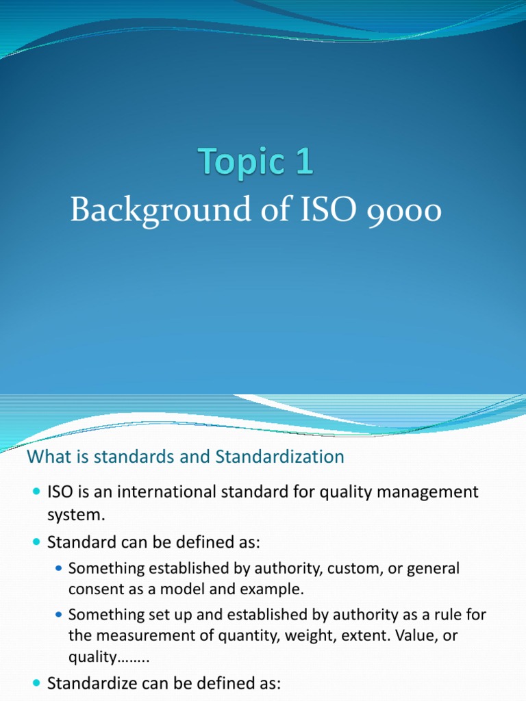 Overview of ISO 9000 Standards | PDF | Iso 9000 | Quality Management