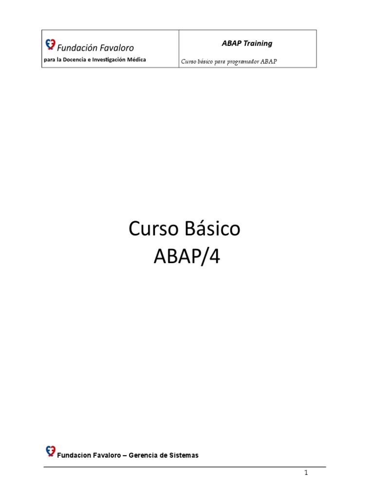 Curso Abap Basico | PDF | Tabla (base de datos) | Programa de computadora