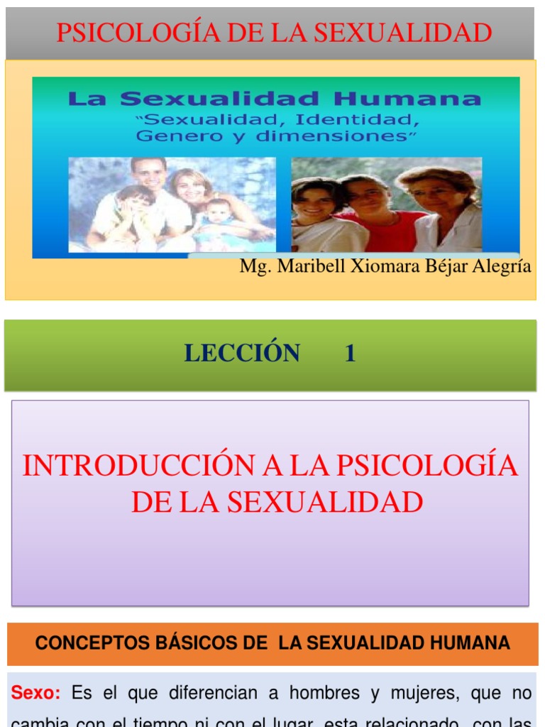 Leccion 1 - CONCEPTOS BASICOS DE SEXUALIDAD | PDF | La sexualidad humana | Hombre
