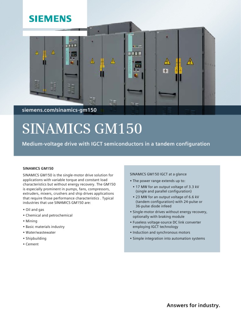 Flyer Sinamics Gm150 Tandem en | PDF | Power Inverter | Rectifier