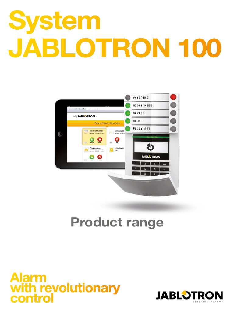 Catalog JABLOTRON 100 ENG.pdf | Security Alarm | General Packet Radio ...
