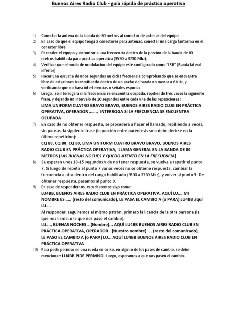 Práctica Operativa | PDF | Radio | Antena (Radio)