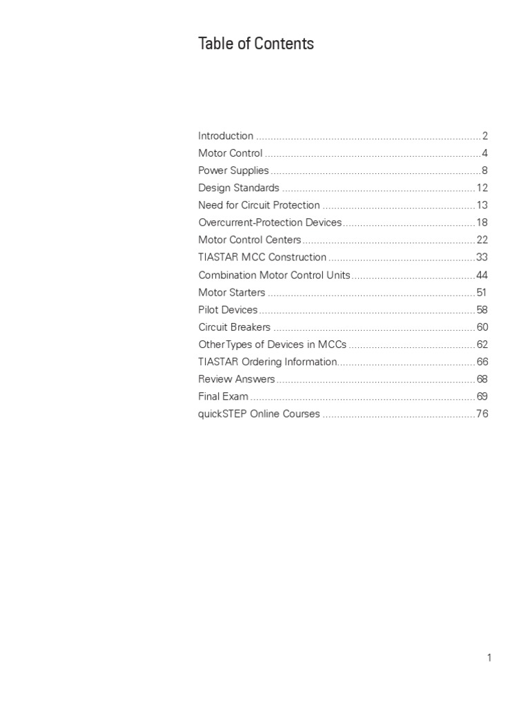 Basic of Motor Control Centers | PDF | Fuse (Electrical) | Electric ...
