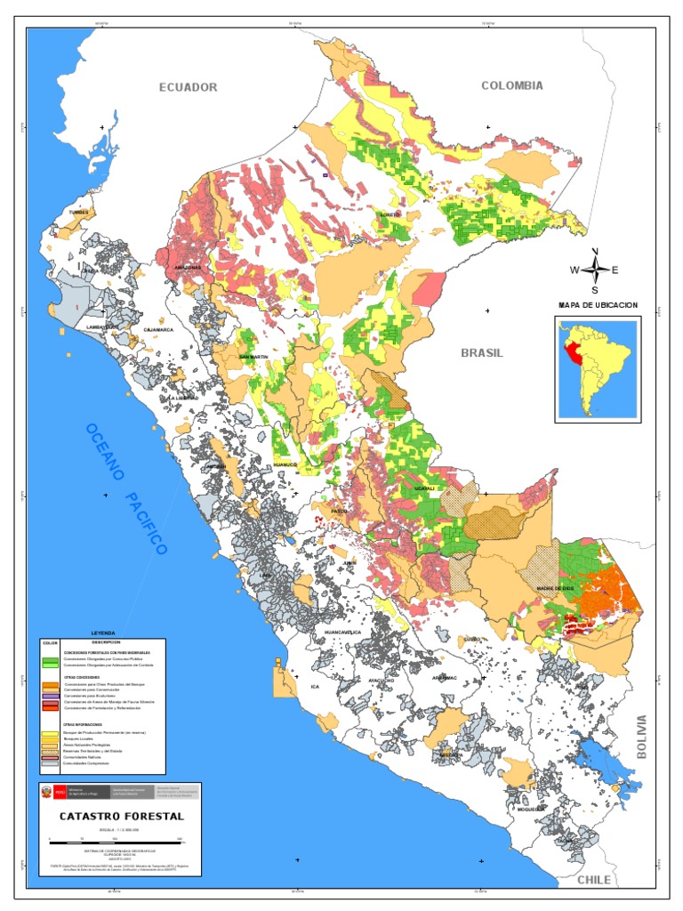 Mapa Catastro Forestal | PDF | América del Sur | Perú