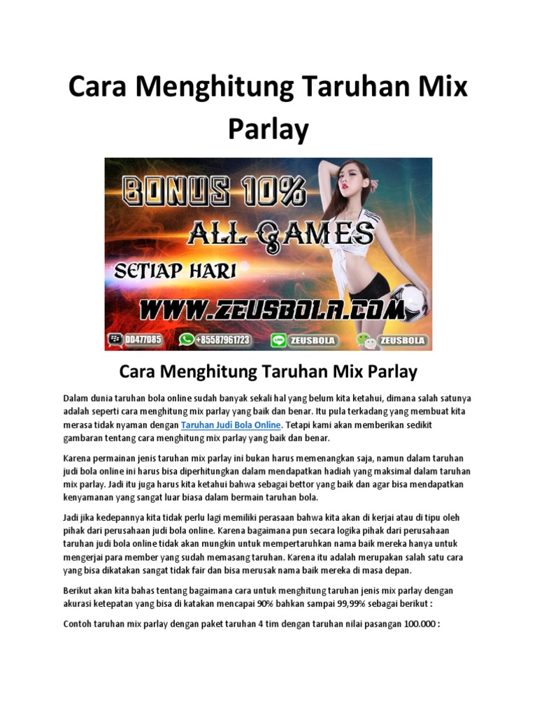 Cara Menghitung Taruhan Mix Parlay | PDF