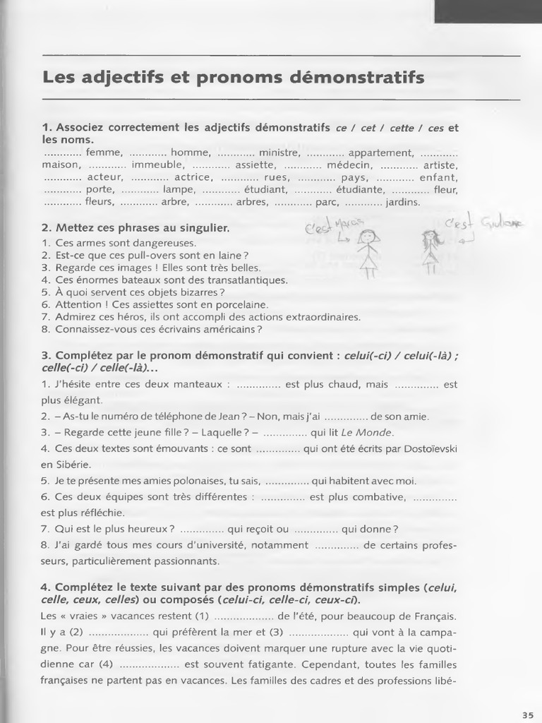 Exercices - Les Adjectifs Et Pronoms Démonstratifs | PDF | Pronom