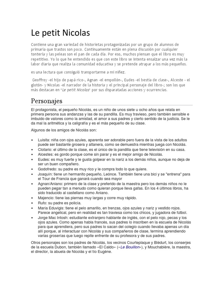 Le Petit Nicolas | PDF
