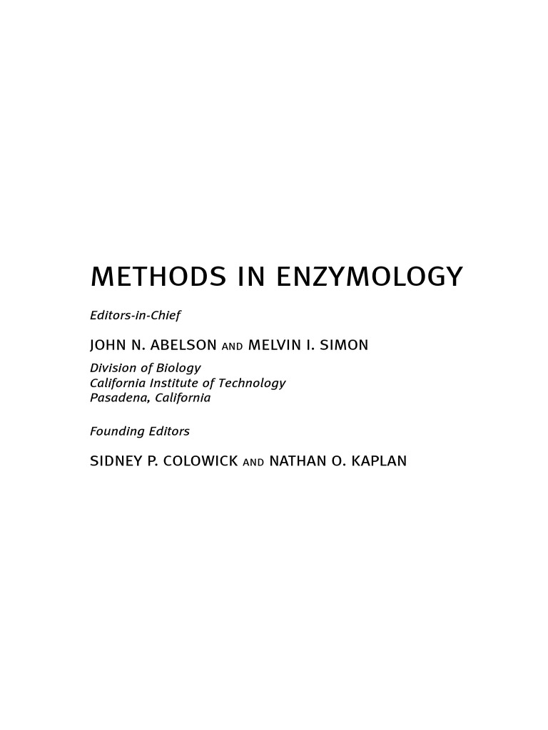 Methods in Enzymology | PDF | Cellulose | Proteins
