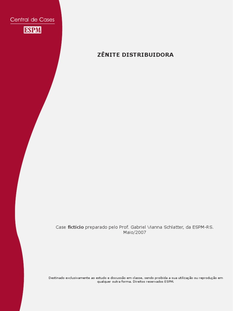 Reestruturação da Zênite Distribuidora | PDF | Logística | Tecnologia ...