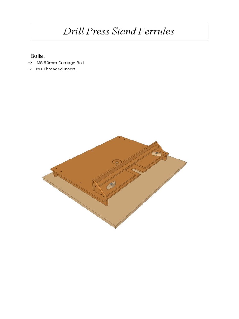 Drill Press Stand Ferrules | PDF