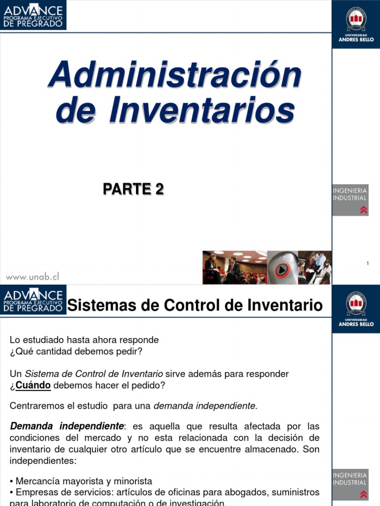Gestión de inventarios mediante sistemas de control continuo | PDF ...