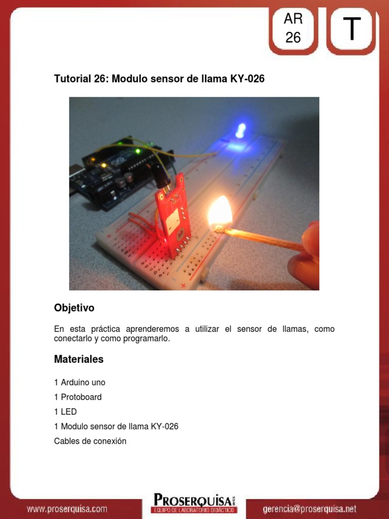 Tutorial 26 Modulo Sensor de Llama KY 026 PDF | PDF | Sensor | Diodo emisor de luz