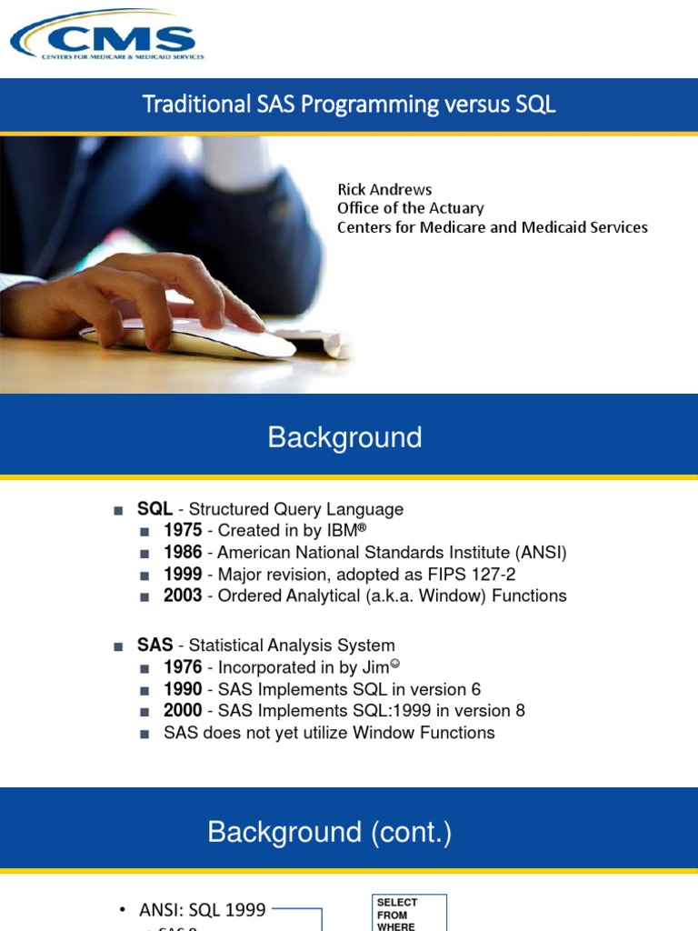 SAS Vs SQL | PDF | Sas (Software) | Sql