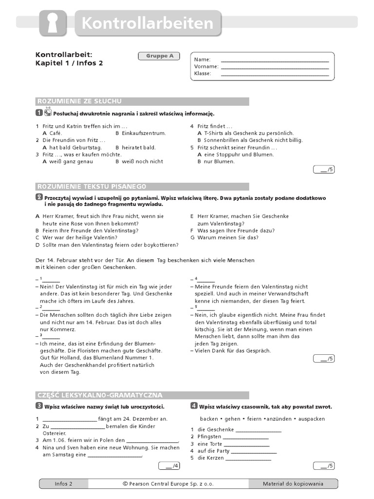 Infos 2 Kontrollarbeit K1 A