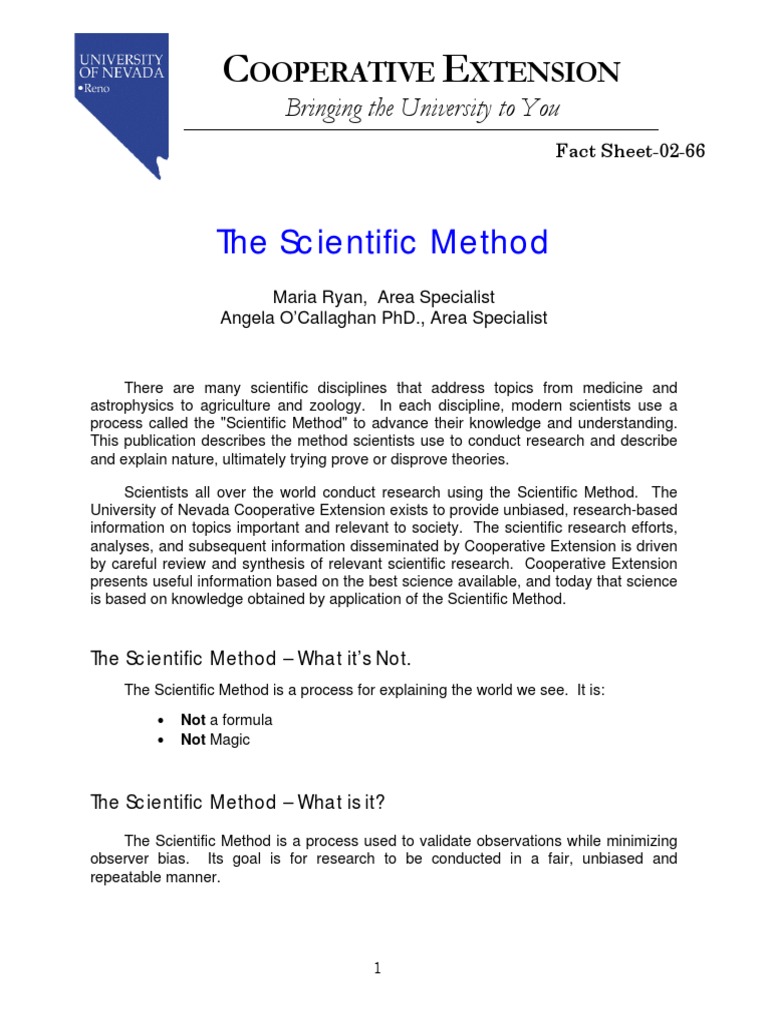 Understanding the Scientific Method | PDF | Hypothesis | Experiment
