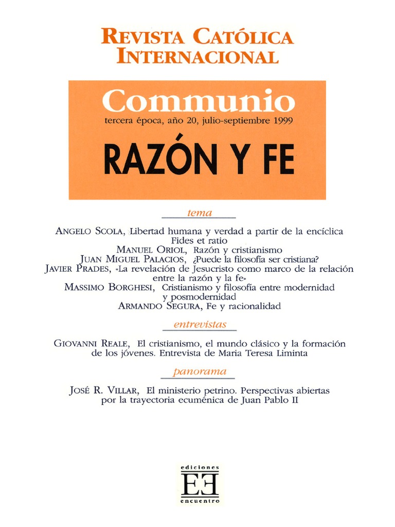 Revista Communio PDF | PDF