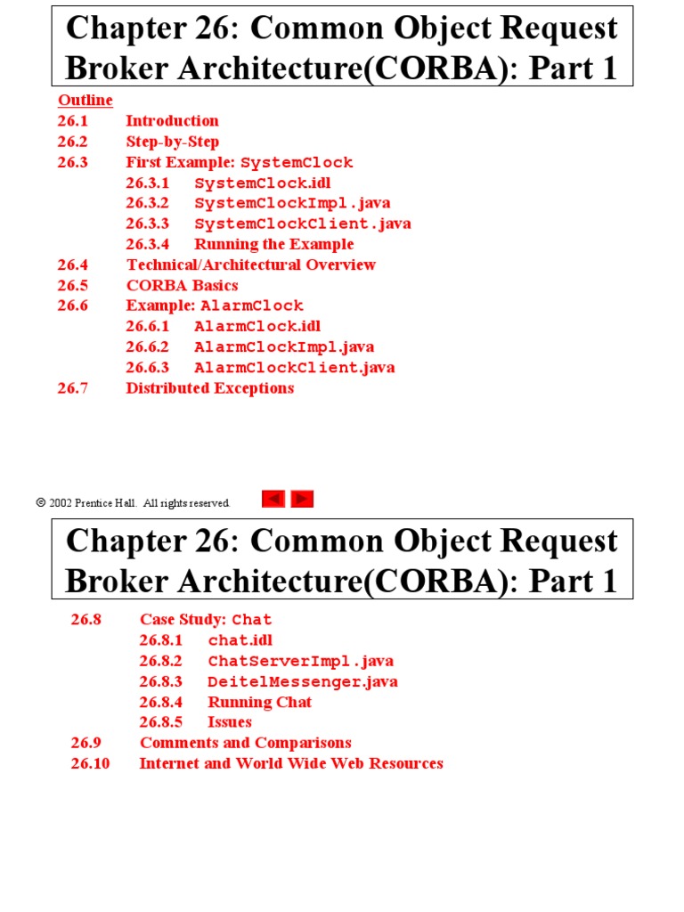 2002 Prentice Hall All Rights Reserved Pdf Common Object Request Broker Architecture