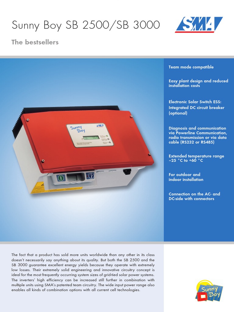 SB2500 SB3000 14 BE2906 Inverter Datasheet | Download Free PDF | Power ...
