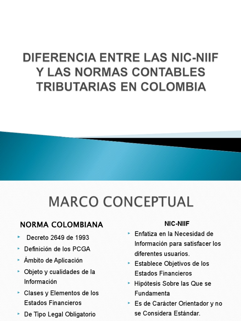 Diferencia Entre Las Nic Niif y Las Norm | PDF | normas internacionales ...